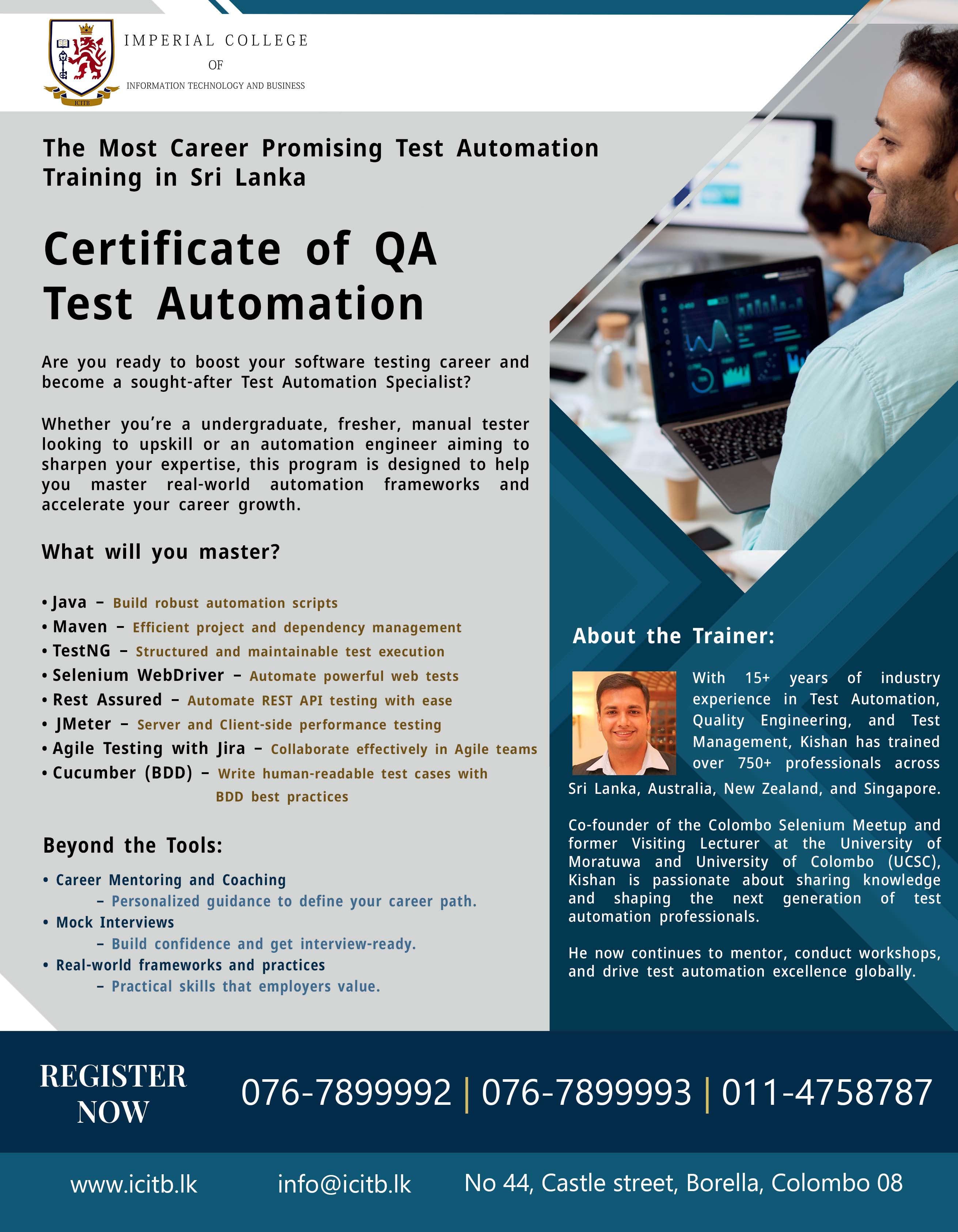 Certificate Of QA Test Automation - ICITB - Imperial College of ...